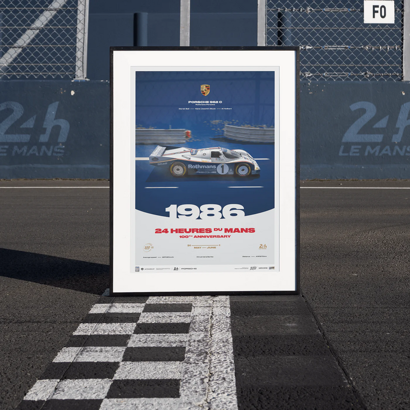 Automobilist | Porsche 962 C 1986 100th Anniversary 24h Le Mans Poster